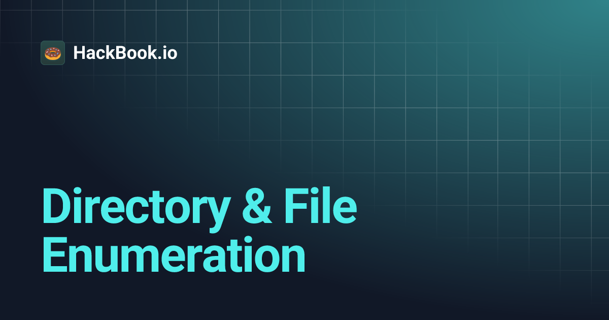 Directory & File Enumeration | HackBook.io